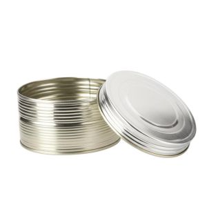 Quality Recyclable Round Metal Tin Cans with Customized Logo and Easy Open Lids for Eco for sale