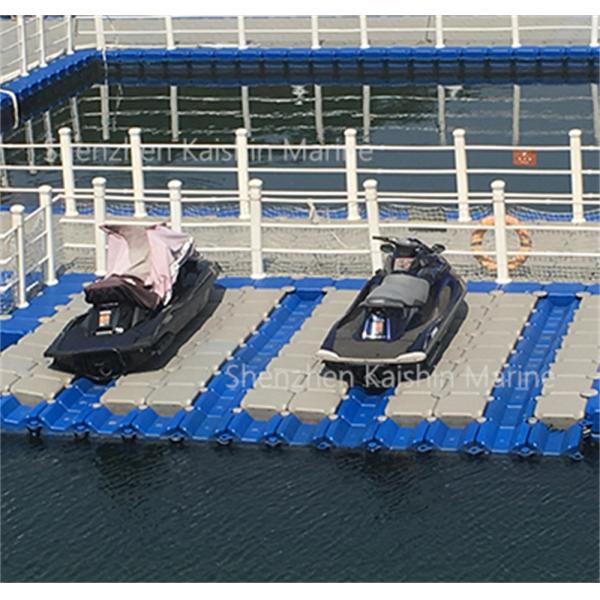 Quality Easy To Assemble Blue Modular Floating Pontoon Plastic Floating Cubes Marina Jet for sale