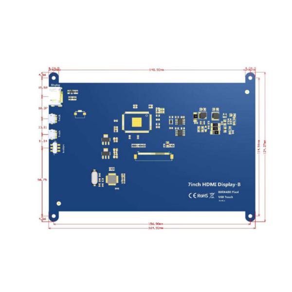 Quality Raspberry Pi4 HDMI 7-inch TFT LCD display 800×480 pixels with capacitive touch for sale