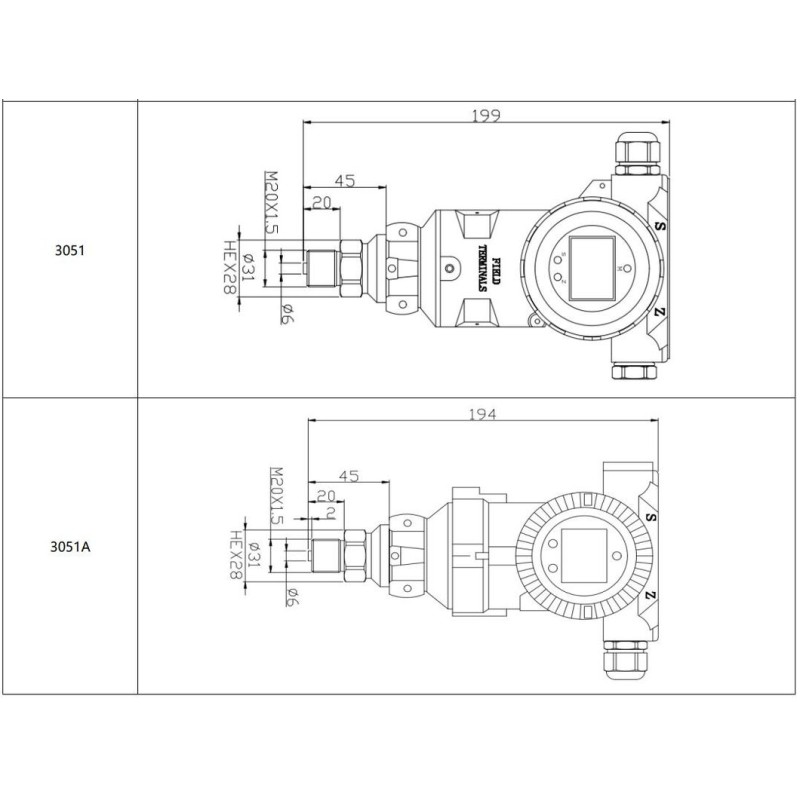High Stable 4-20mA Gauge Digital Pressure Transmitter with Display China Manufacture