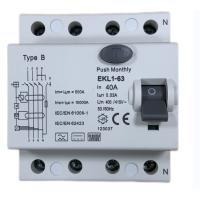Quality EKL1-63 RCCB Circuit Breaker RCD Type B AC 30mA DC 6mA For Wallbox for sale