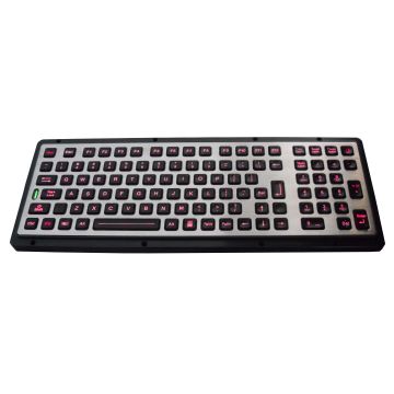 Quality Small IP65 dustproof and waterproof panel mount keyboard with 103 keys for sale