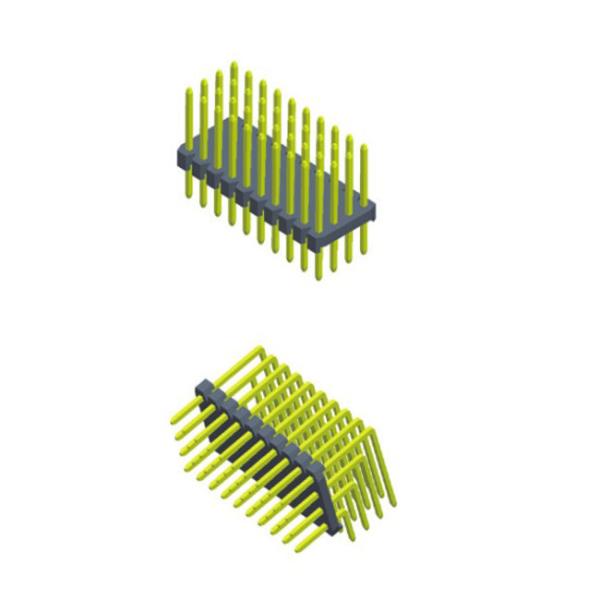 Quality 2.00mm PCB Pin Header Four Row Straight Right Angle for sale