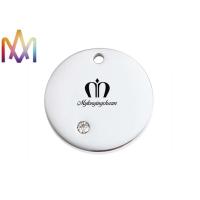 Quality 18mm Diameter Round Disc Charm With Diamond for sale
