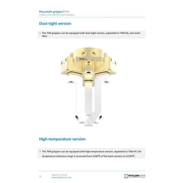 Quality Parallel 3 Jaw Pneumatic Gripper Multi Tooth Eoat Grippers Gripper THN-A for sale