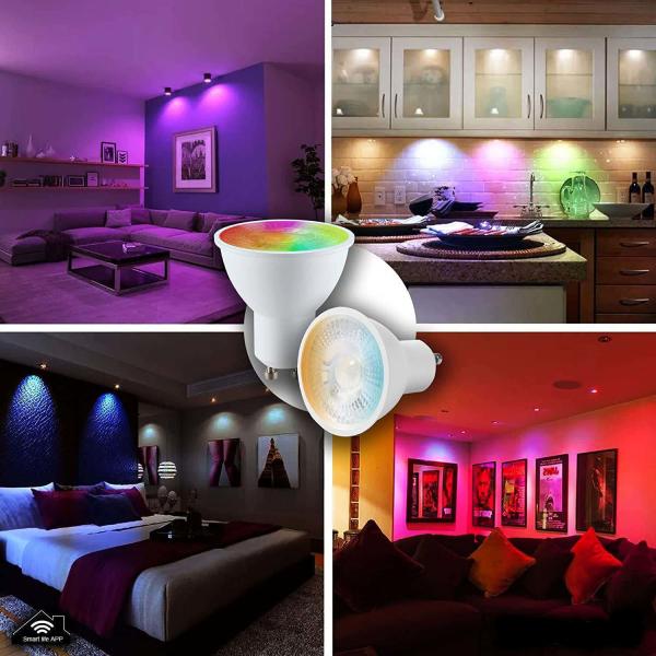 Quality Multi Color Dimmable GU10 CCT RGB LED Spotlight with 5W Power and Aluminum PCC for sale