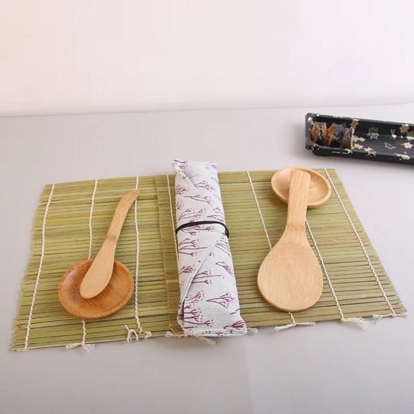 Quality Natural DIY Kitchen Bamboo Sushi Rolling Mats Avocado Slicer Paper Wrapped for sale