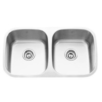 Quality 1.5mm Thickness Double Bowl Undermount Stainless Steel Sink for sale