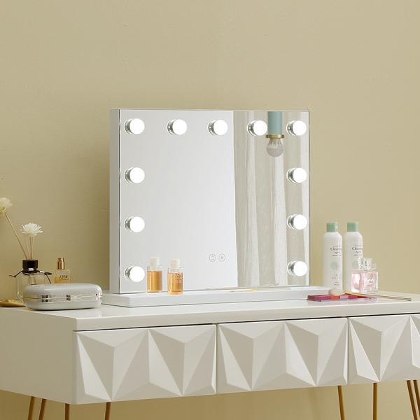 Quality Small LED Bulbs Makeup Mirror With Lights Luxury Tabletop Led Bathroom Vanity for sale