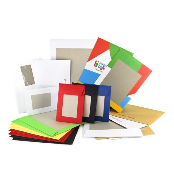 Quality Protective Packaging Custom Pocket Envelope with Kraft Ace Paper and Grey Board for sale