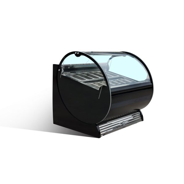 Quality 12 Pan Ice Cream Display Freezer Case With LED Inside ETL NSF for sale