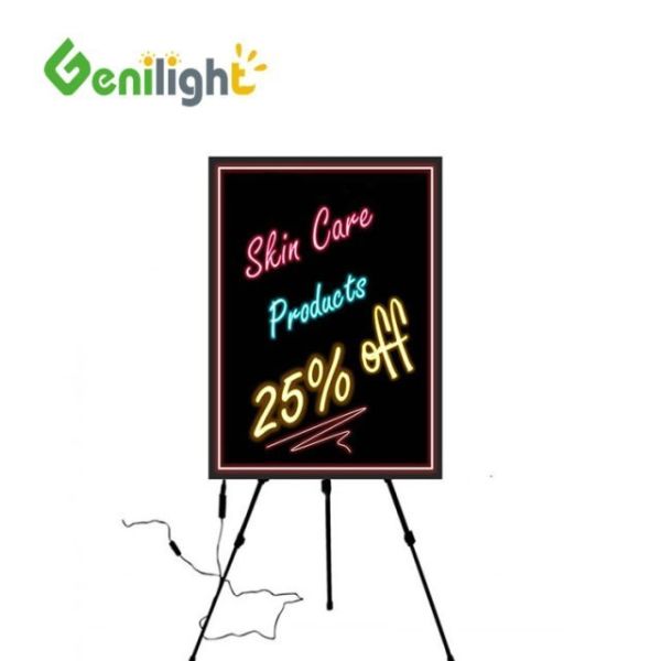 Quality Acrylic LED Black Frame Writing Board 40/60 Rectangle with and CE RoHS LVD for sale