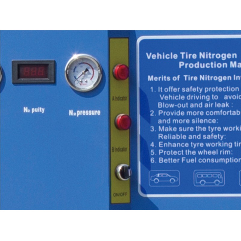T-20 Nitrogen Generator operational view with technical specifications visible