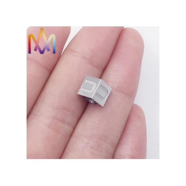 Quality SS Three Dimensional Perforation A - Z Alphabet Jewelry Charms for sale