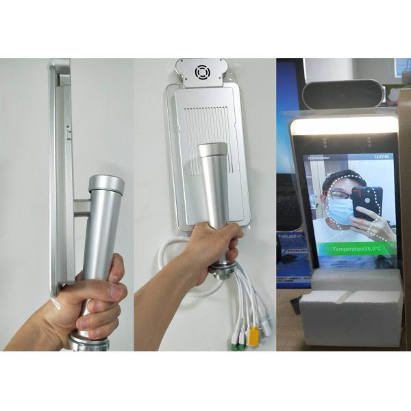 Quality Wireless Face Recognition Infrared Thermometer 120cm Height With IC Card Reader for sale