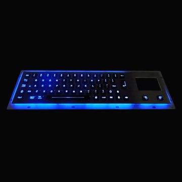Quality Waterproof Illuminated Metal Keyboard With Touchpad And 64 Led Backlit Keys for sale