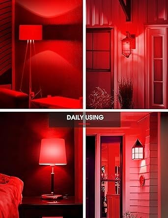 Quality E26 Red LED Bulb A19 9W for Valentine's Day Indoor Porch Thanksgiving Year for sale