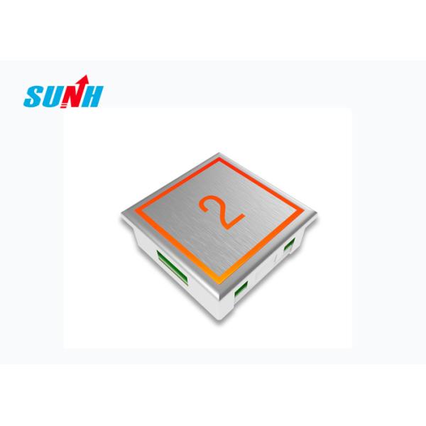 Quality Common Elevator Floor Buttons 4 Lines Connection With DC24V / DC12V Orange Light for sale
