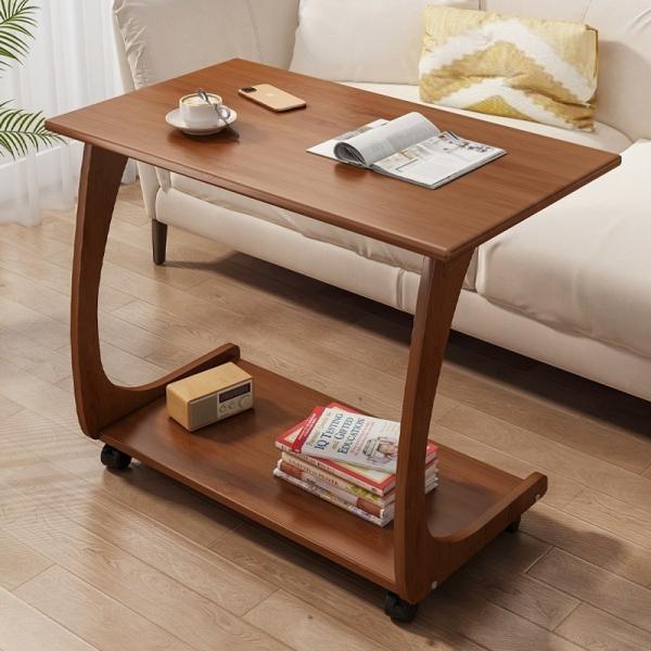 Quality Coffee Table, Small side for Sofa Couch and Bed, Rolling Study Desk, 2 Layer Rack Working Station in Living Room for sale