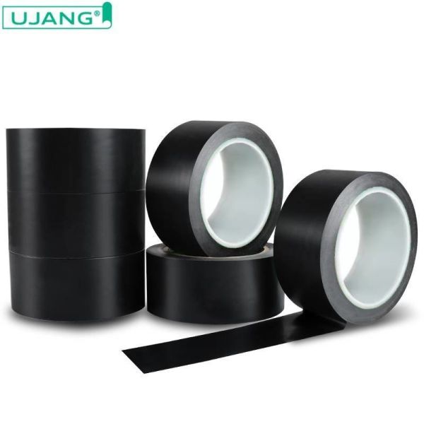 Quality Black PVC Waterproof Self Adhesive Floor Warning Tape Acrylic Adhesive Caution Floor Tape for sale