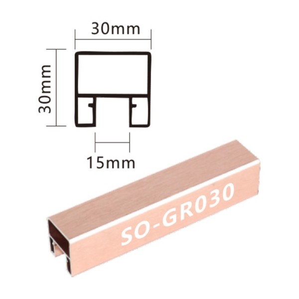 Quality Aluminium Balcony Handrail Railing for Stair Position in Black/Grey/Gold/Rose Gold/Silver for sale