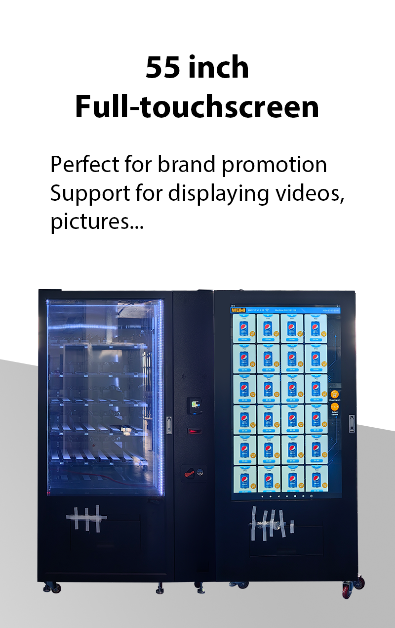 High Capacity Outdoor Combo Vending machine with weatherproof House street food drinks vending machine