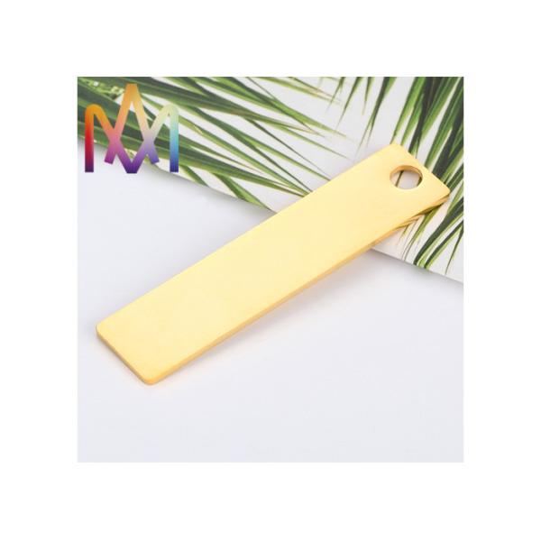 Quality 15x62.5mm Creative Keychains Rectangular Tags Engraved Charm Tags for sale
