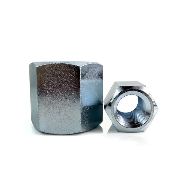 Quality 6334 Carbon Steel Long Hex Coupling Nuts Galvanized With Nickel Plated for sale