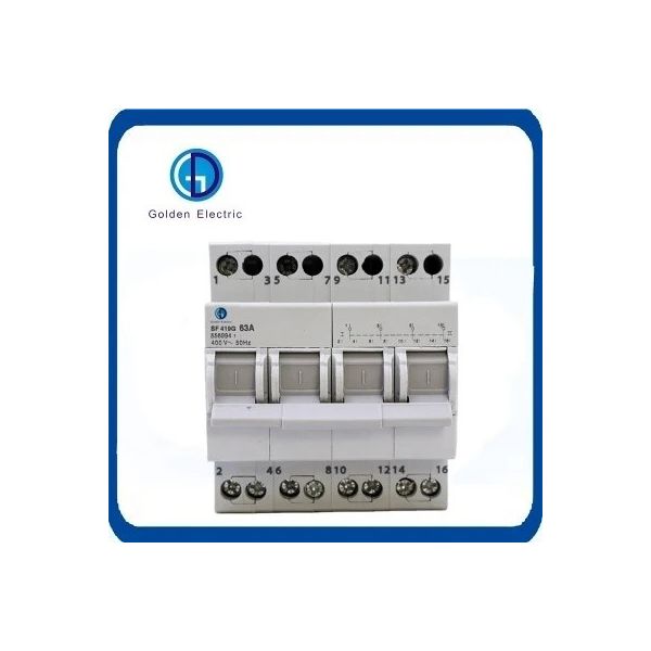 Quality DIN Rail Mounted Modular Manual Transfer Switch 4P 32A with Dual Output for sale