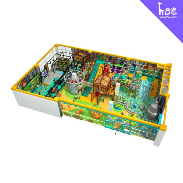 Quality Custom Indoor Play Structure for Kids with Slides and Climbing Walls for sale