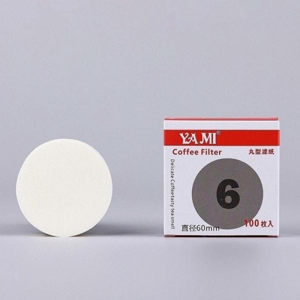 Quality Customized Round shape coffee filter paper for 2-4 persons 100pcs virgin wood pulp aeropress filter papers for sale