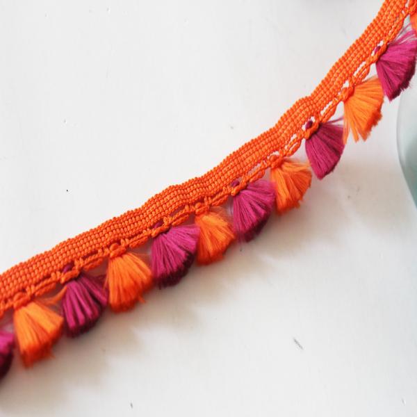 Quality Colorful Embroidery 4cm Polyester Tassel Fringe Trim for sale