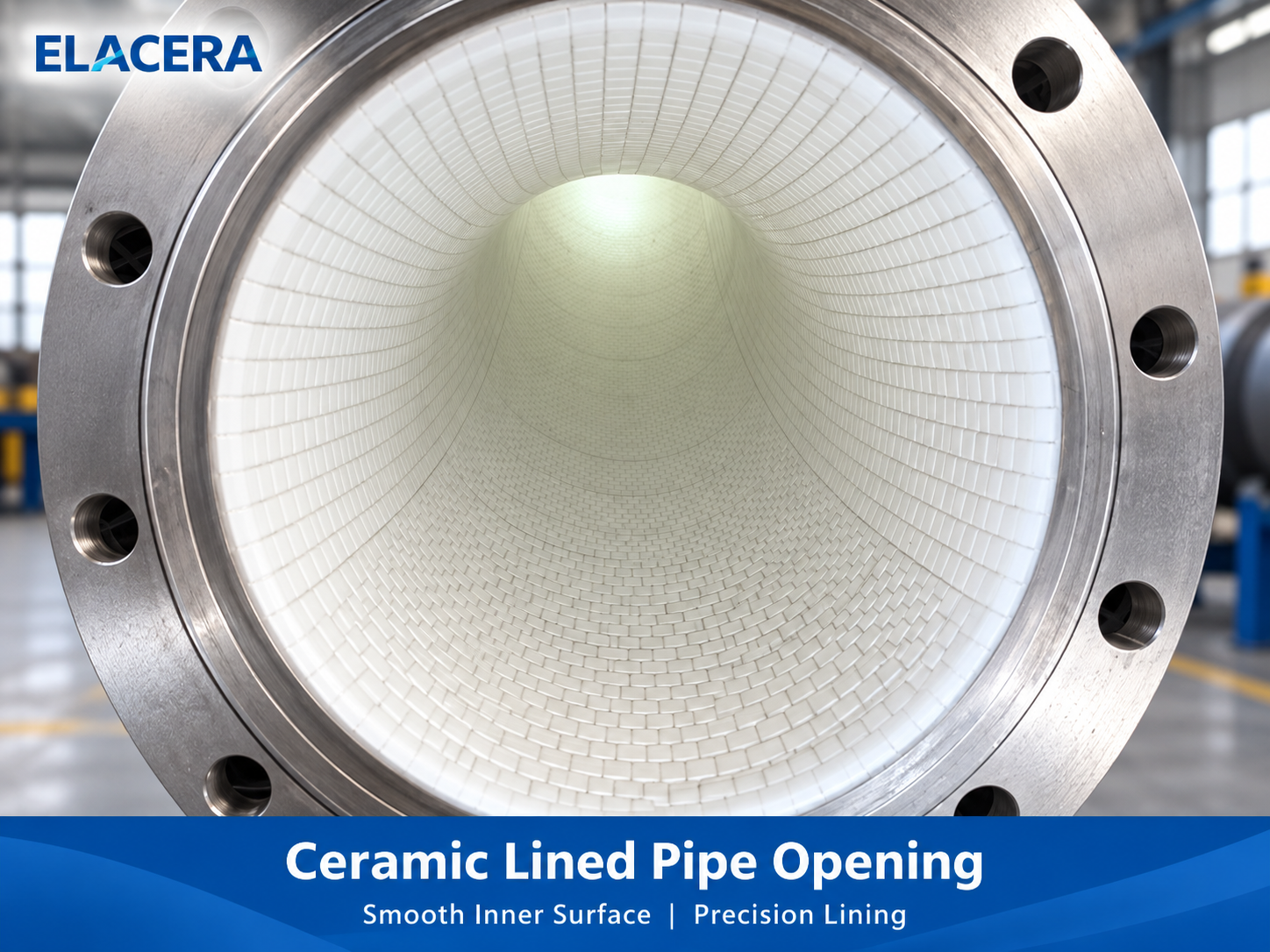 Quality Wear Resistant Ceramic Tile Lined Steel Pipe for Abrasive Material Conveying for sale