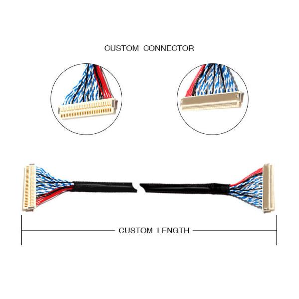Quality Hirose Df19 Lvds Cable Assembly 30 Pin Lvds Wire Harness Lvds Display Connector for sale