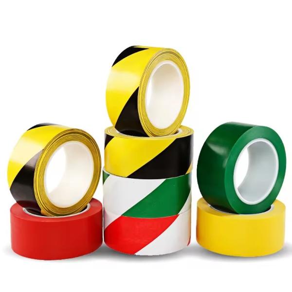 Quality Non Adhesive PVC Yellow Warning Protection Caution Danger Barricade Tape For for sale
