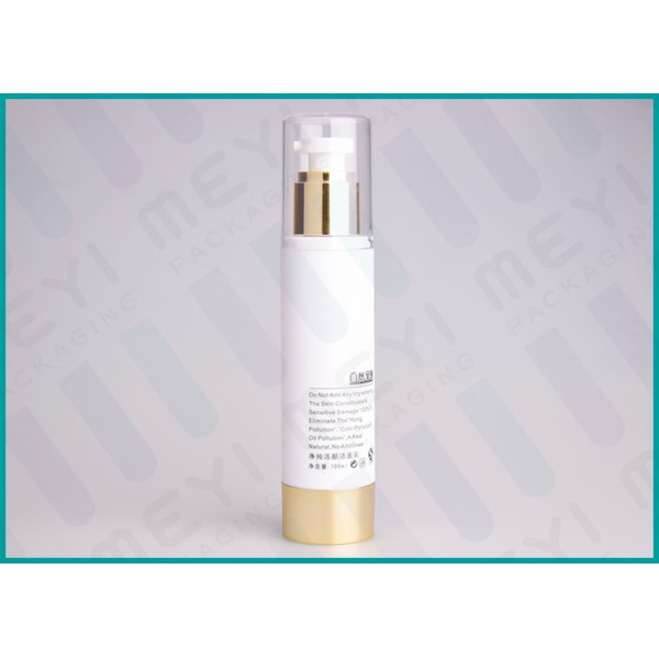 Quality Plastic Airless Pump Cosmetic Packaging , Various Volumes Foundation Pump Bottle for sale
