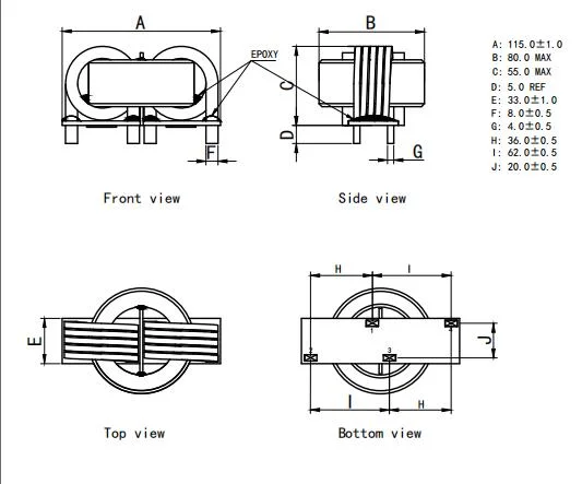 High Current Flat Wire Power Choke Coil of IKP Electronics