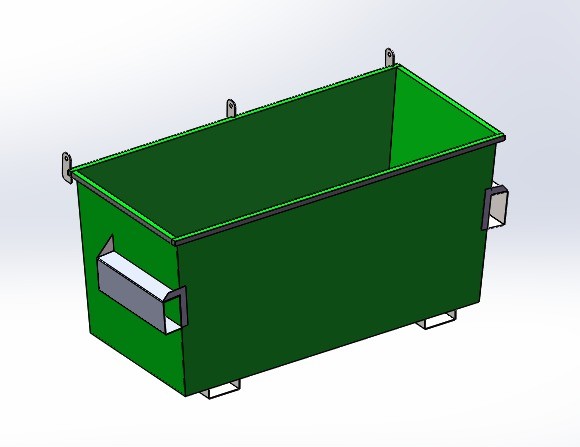 Quality Commercial Front Load Trash Container 4-6mm Steel Construction For Garbage for sale