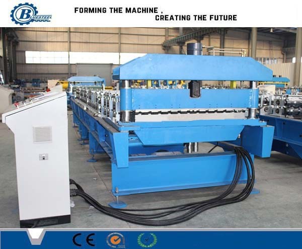 Quality 1250 mm Galvanized Roofing Sheet Roll Forming Line 5.5kw Durable for sale