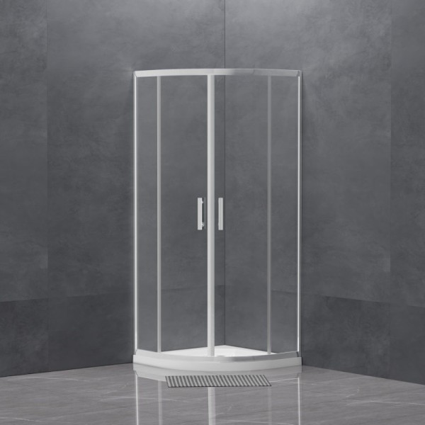 Quality Tempered Glass Sliding Doors for Shower Cabins With Frame and Stainless Steel Handle for sale