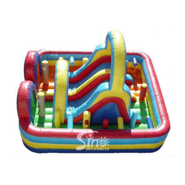 Quality Great Fun Giant Outdoor Colorful Kids Inflatable Interactive Game For Amusement for sale