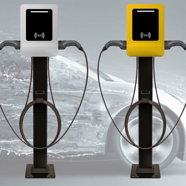 Quality IP54 Protection 22 Kw AC EV Charger Wallbox Dual Type 2 Socket 11kW+11 KW for sale