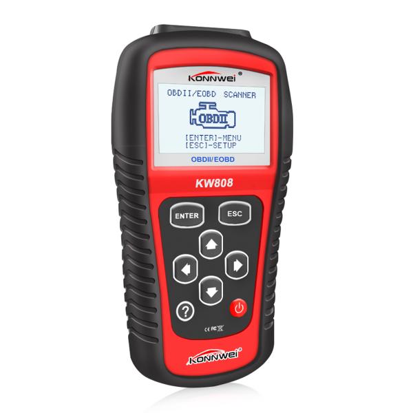 Quality Digital OBD Code Reader Diagnostic Tools Konnwei KW808 Large Backlit LCD Screen for sale