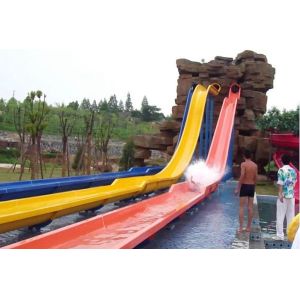 Quality Swimming Pool Fiberglass Water Park Slide For Adult High Safety for sale