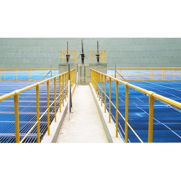 Quality Corrosion Resistant Fiberglass Composite Guardrail System with 40% 80% Open Area for sale