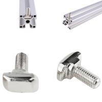 Quality Silver M8x16 M8x20 Tee Slot Bolts 3030 Aluminum Extrusion Parts for sale