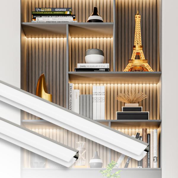Quality Aluminium Profile LED Glass Clip Light Kitchen Wardrobe 5-10mm Glass for sale