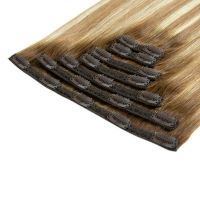 Quality Full Head Double Wefted Clip in Remy Human Hair Extension Package Gross Weight 0 for sale