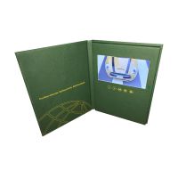 Quality Leather Cover Recordable Video Greeting Card For Conference Invitations And for sale