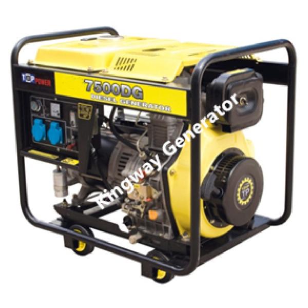 Quality Mobile Silent Portable Generator , 6KW Diesel Generator Backup Power for sale